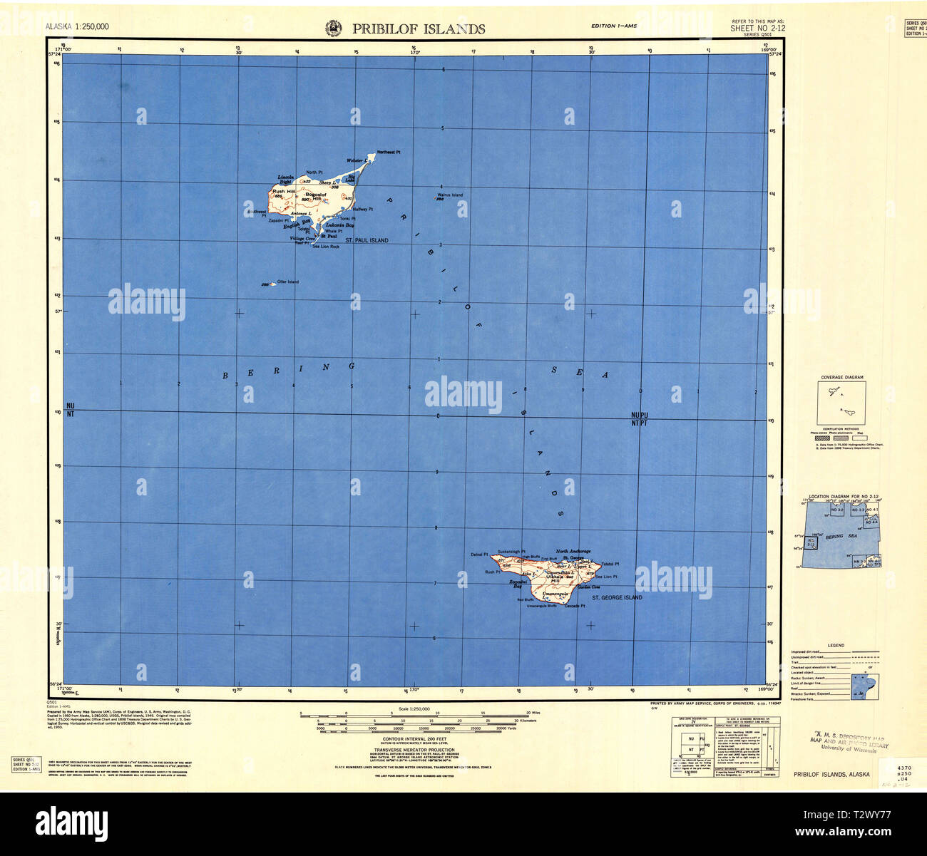 Map of alaska 1958 hi-res stock photography and images - Alamy