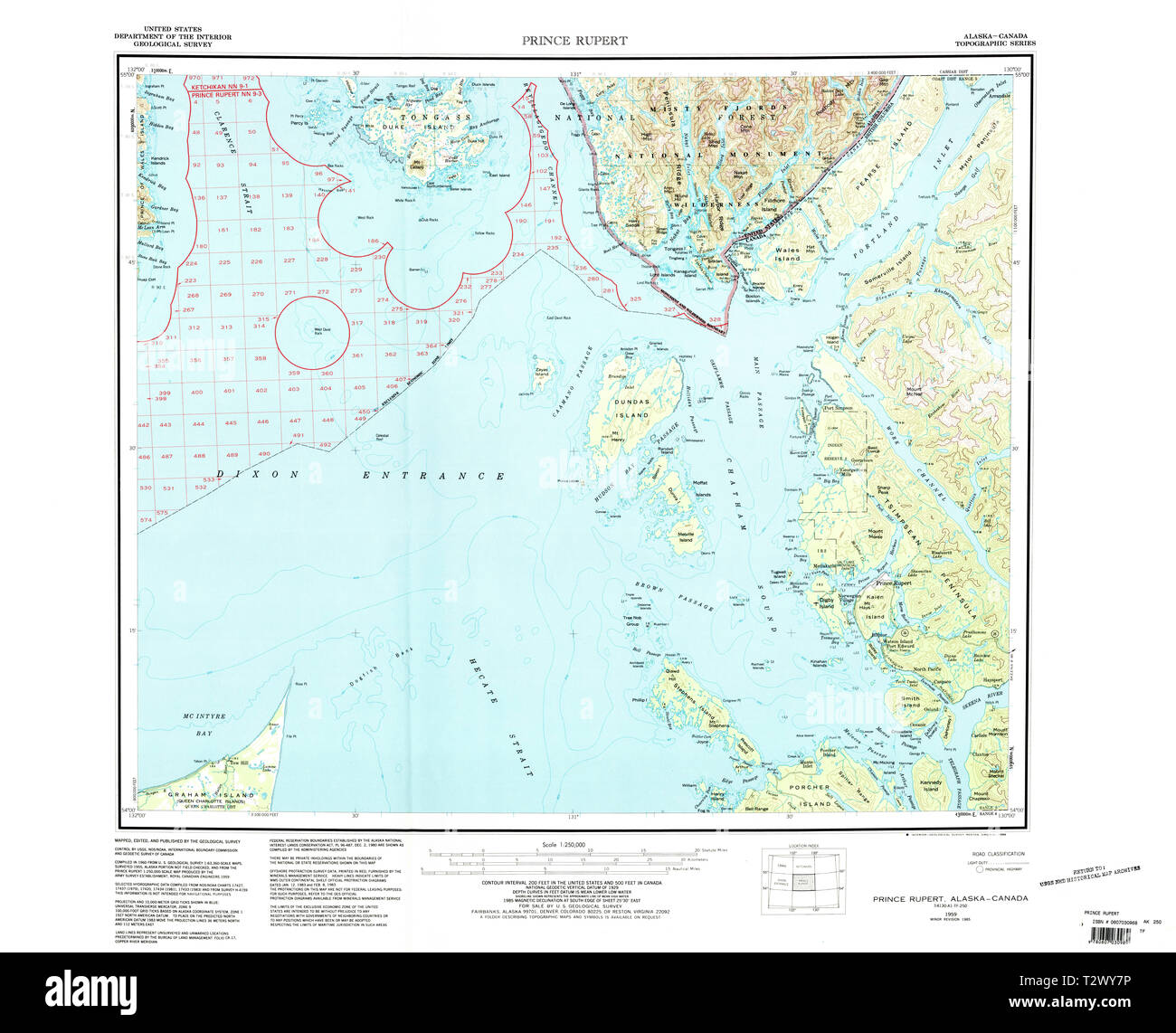 Map of rupert hi-res stock photography and images - Alamy