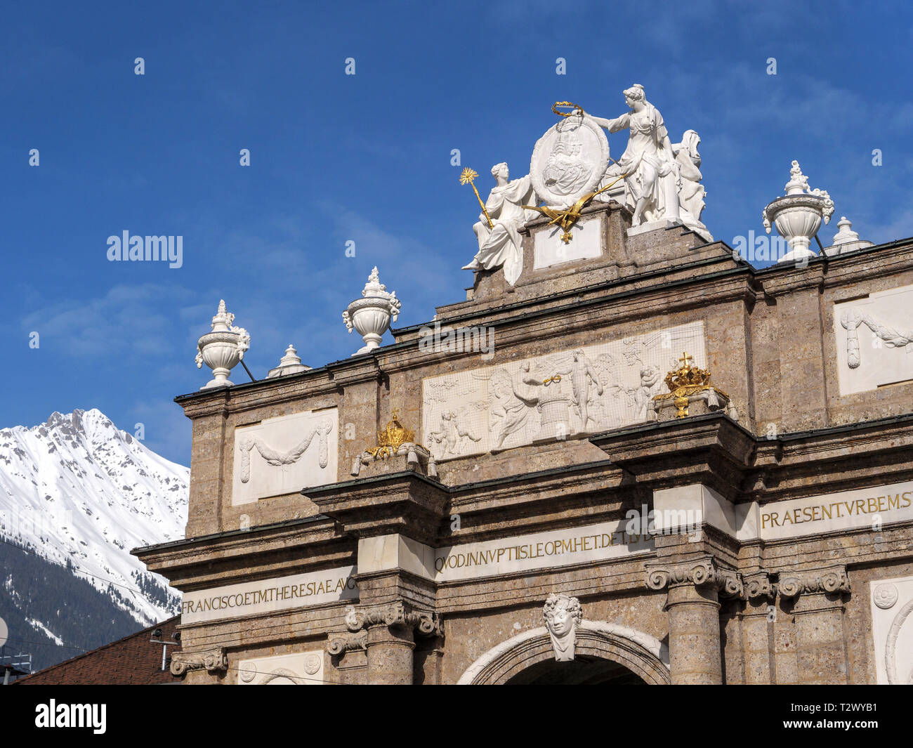 Triumphpforte, Maria-Theresien-Straße, Innsbruck,. Tirol, Österreich ...
