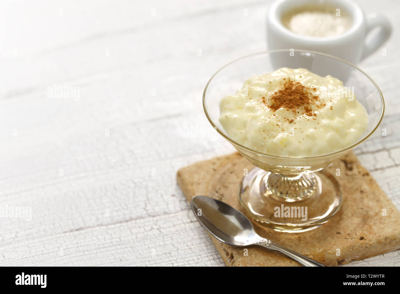homemade spanish rice pudding dessert, arroz con leche Stock Photo - Alamy
