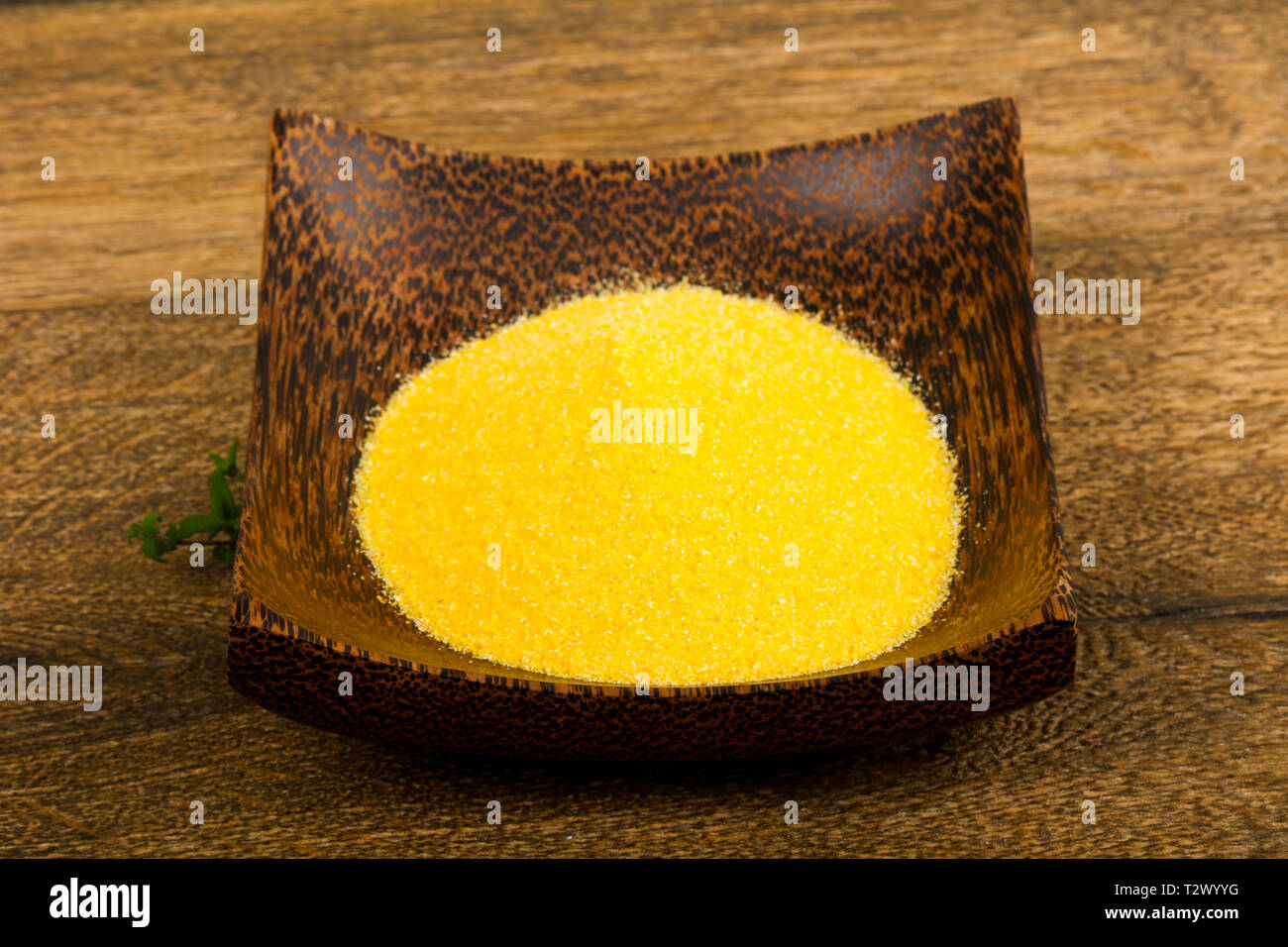 Raw polenta ready for cooking Stock Photo - Alamy