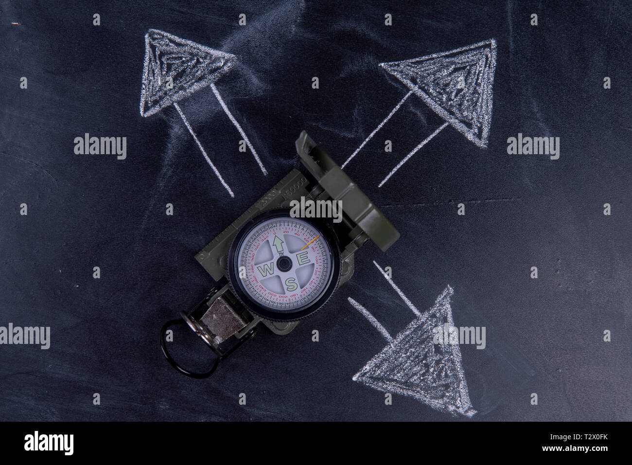 Life and education orientation with arrows Stock Photo - Alamy