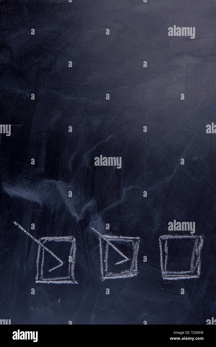 blackboard with check boxes Stock Photo - Alamy