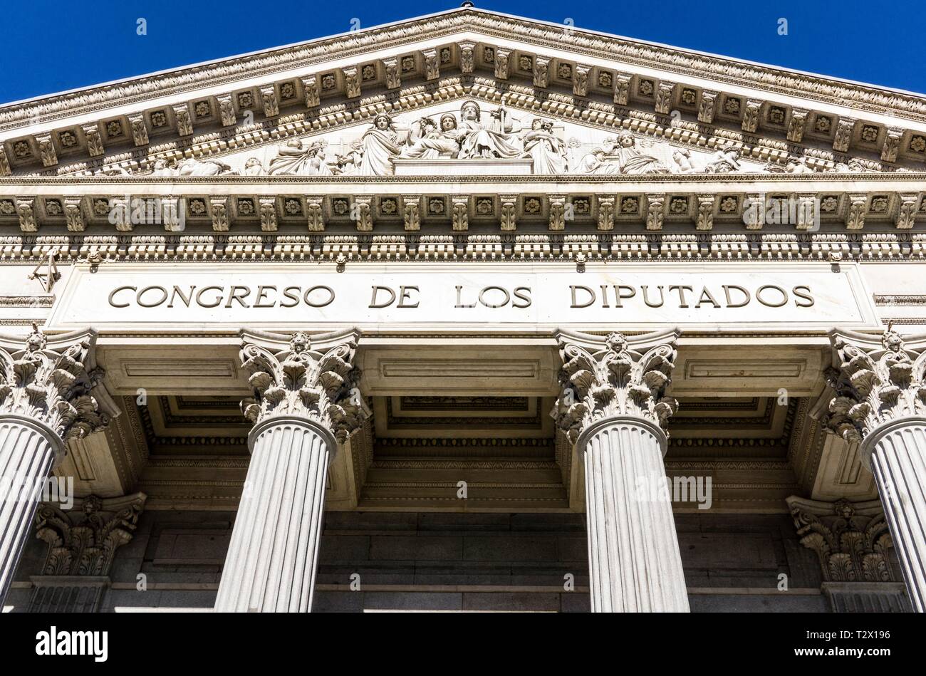 Palacio de Las Cortes (Palace of the Parliament), The Spanish Congress ...