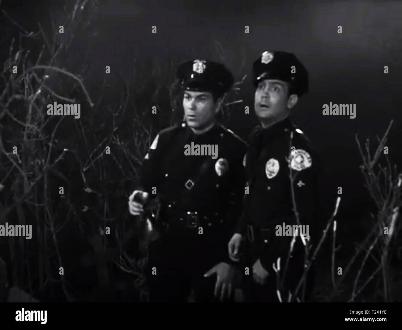 cops searching in an old black and white films (plan 9 from outer space ...