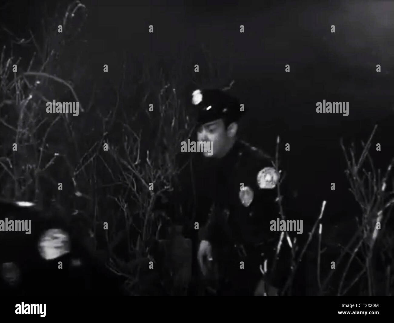 cops searching in an old black and white films (plan 9 from outer space ...