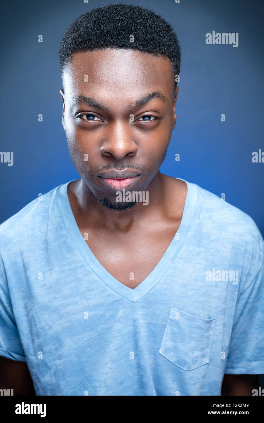 portraits of a young black men Stock Photo - Alamy