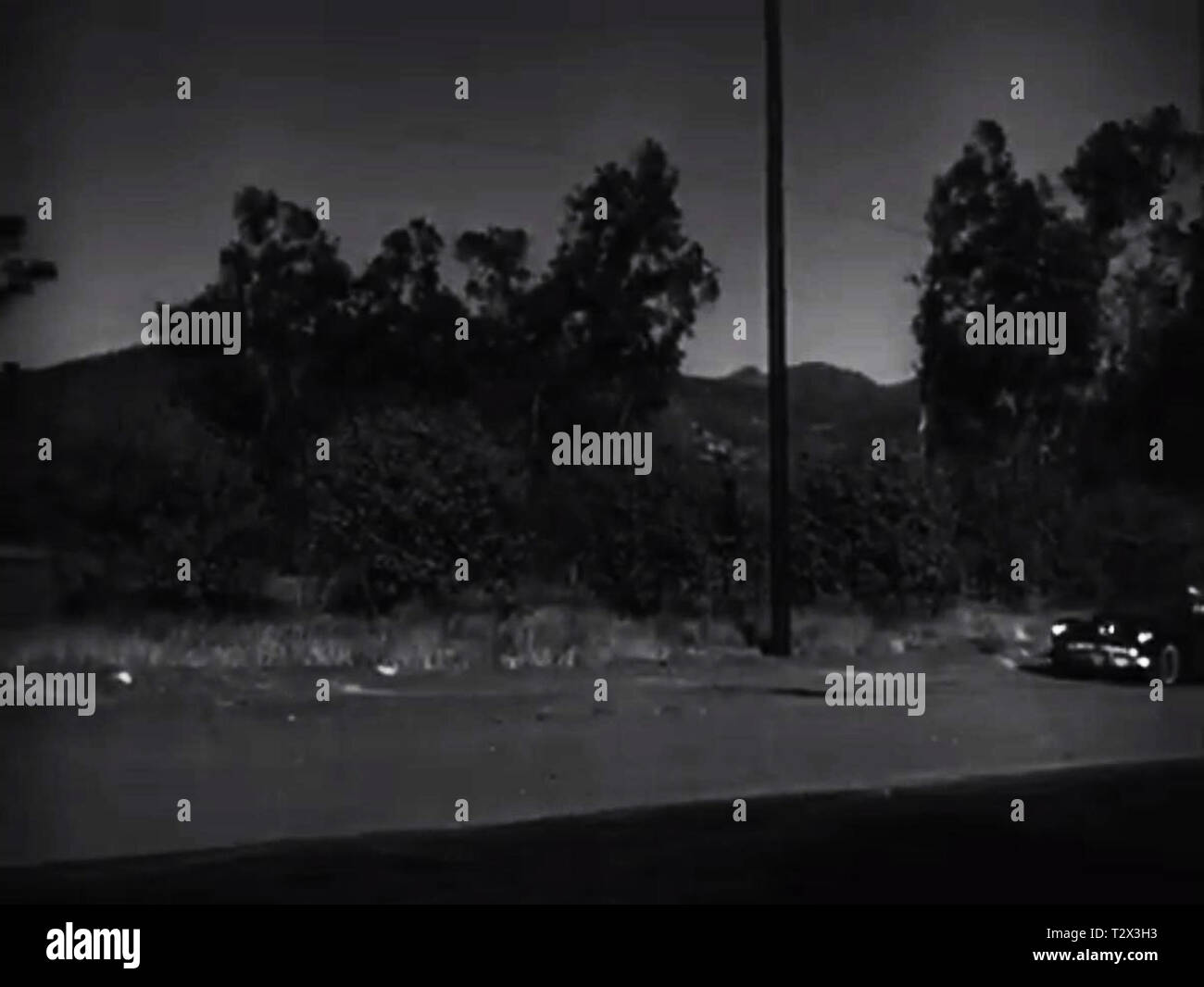 Scene from the graveyard in Plan 9 From Outer Space Stock Photo - Alamy
