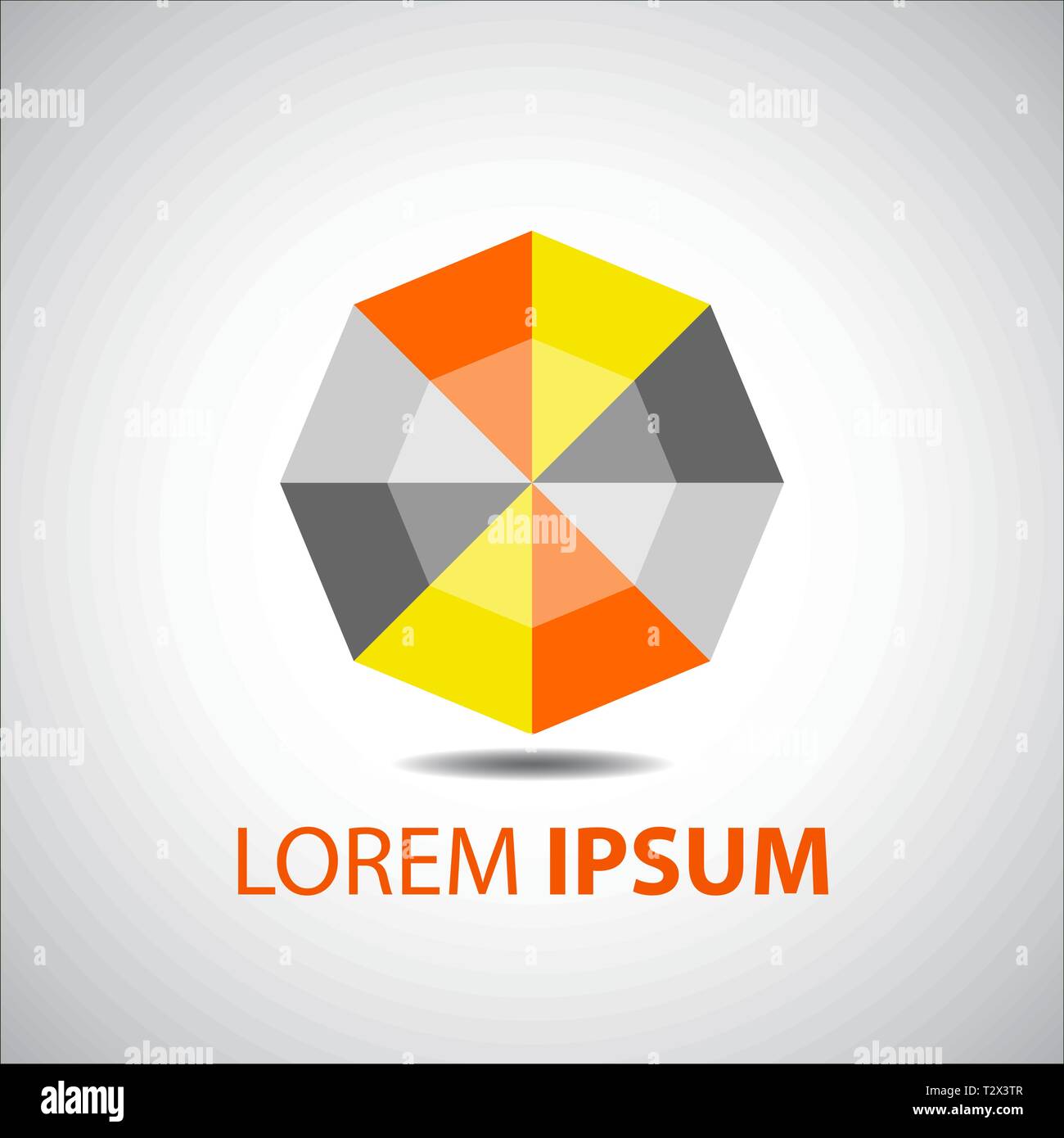 Company vector logo design element. Abstract hexagon shaped vector ...