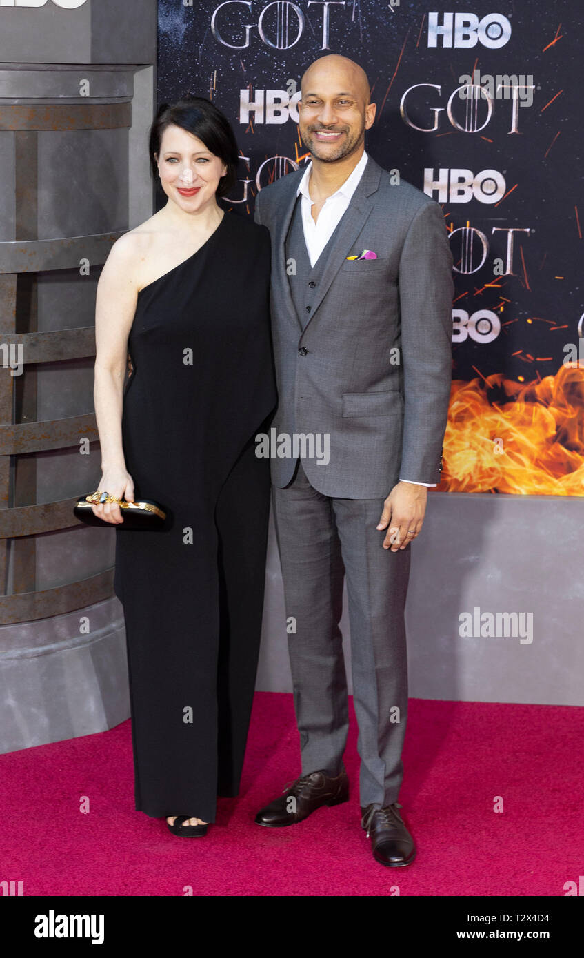 Elisa Key and Keegan-Michael Key attend HBO Game of Thrones final ...