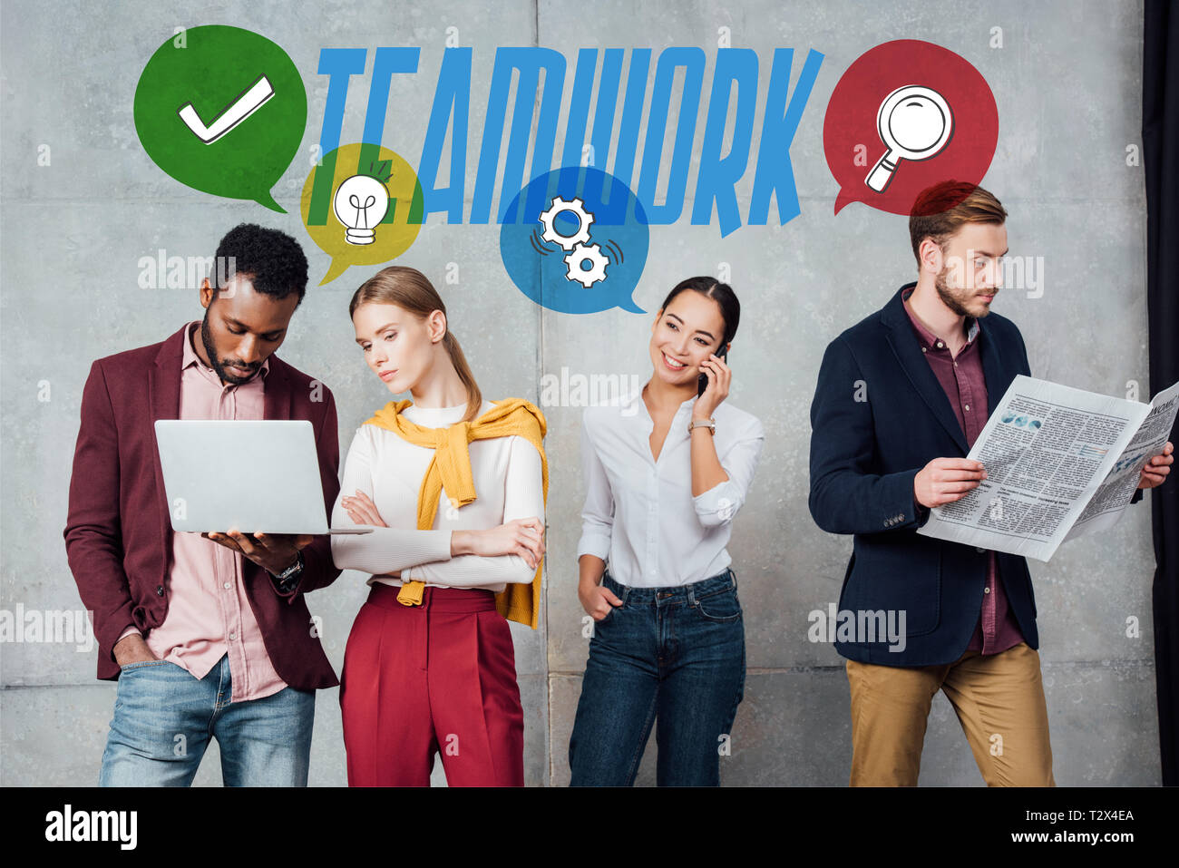 In done group businesspeople hi-res stock photography and images - Alamy