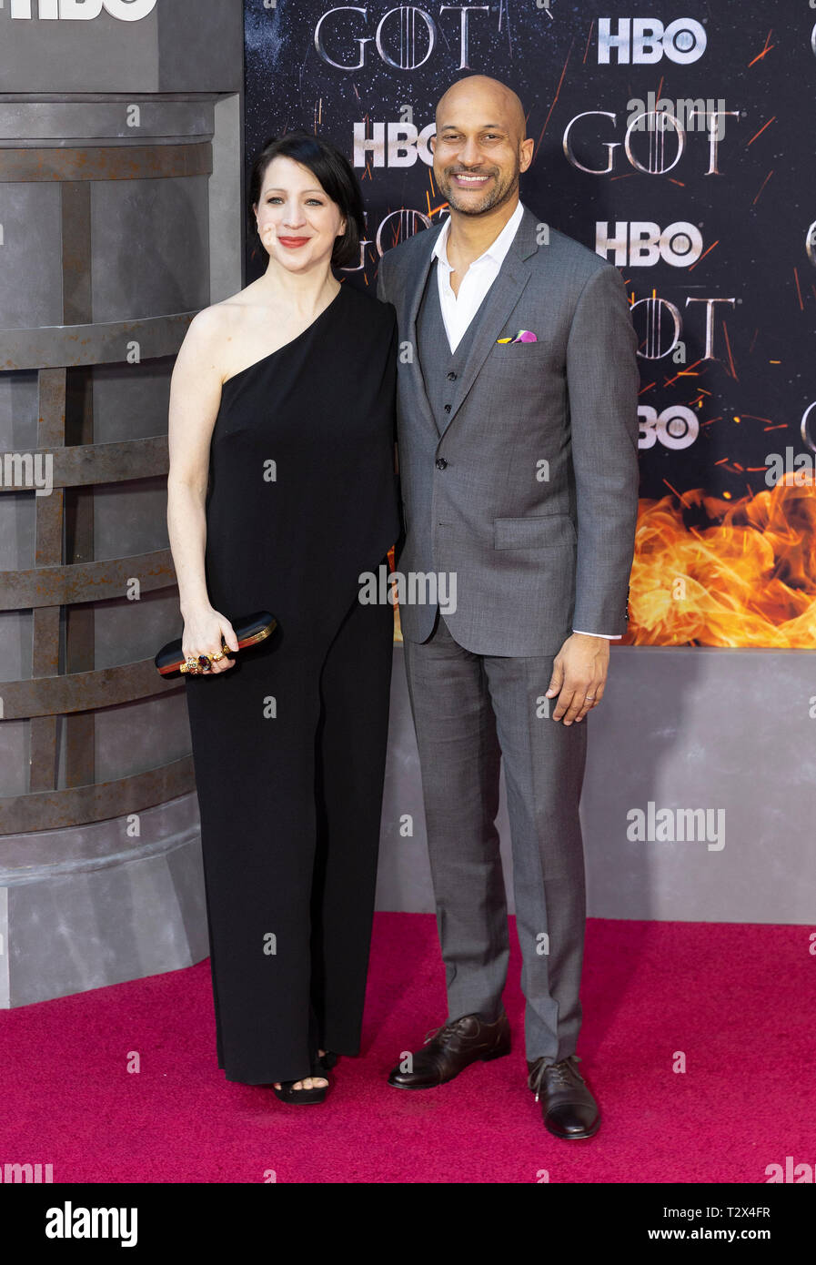 Elisa Key and Keegan-Michael Key attend HBO Game of Thrones final ...