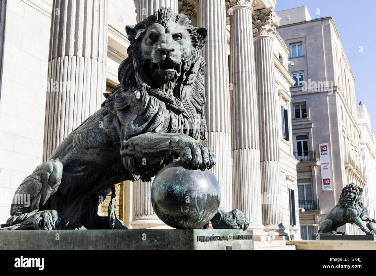 Palacio de Las Cortes (Palace of the Parliament), The Spanish Congress ...
