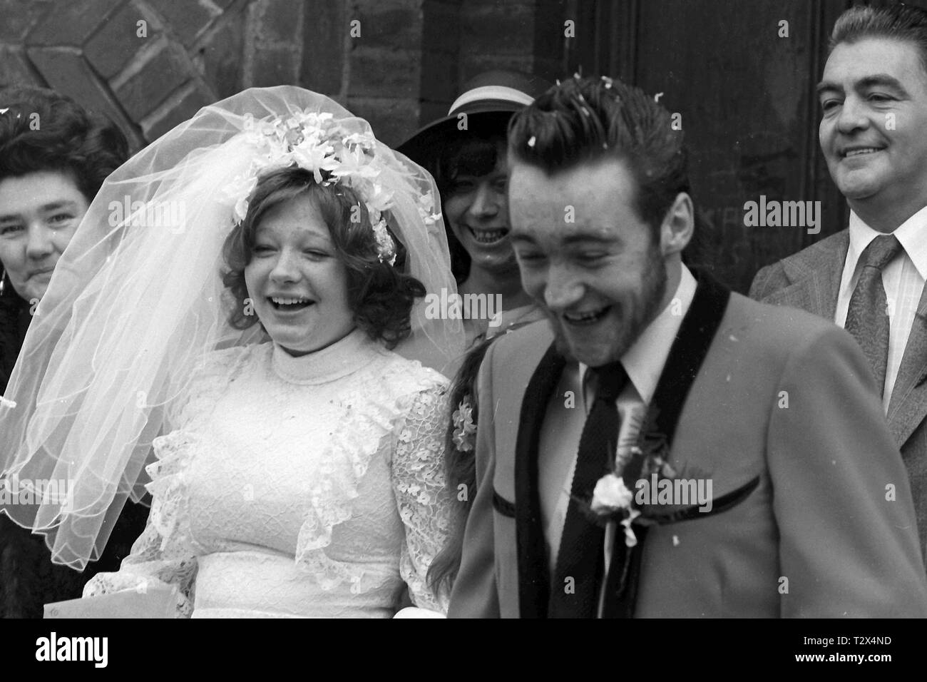 Teddy boy wedding 1977 Stock Photo - Alamy