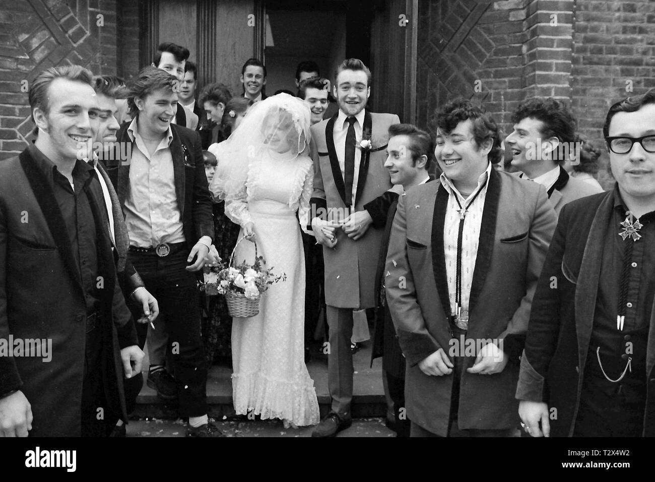 Teddy boy wedding 1977 Stock Photo - Alamy