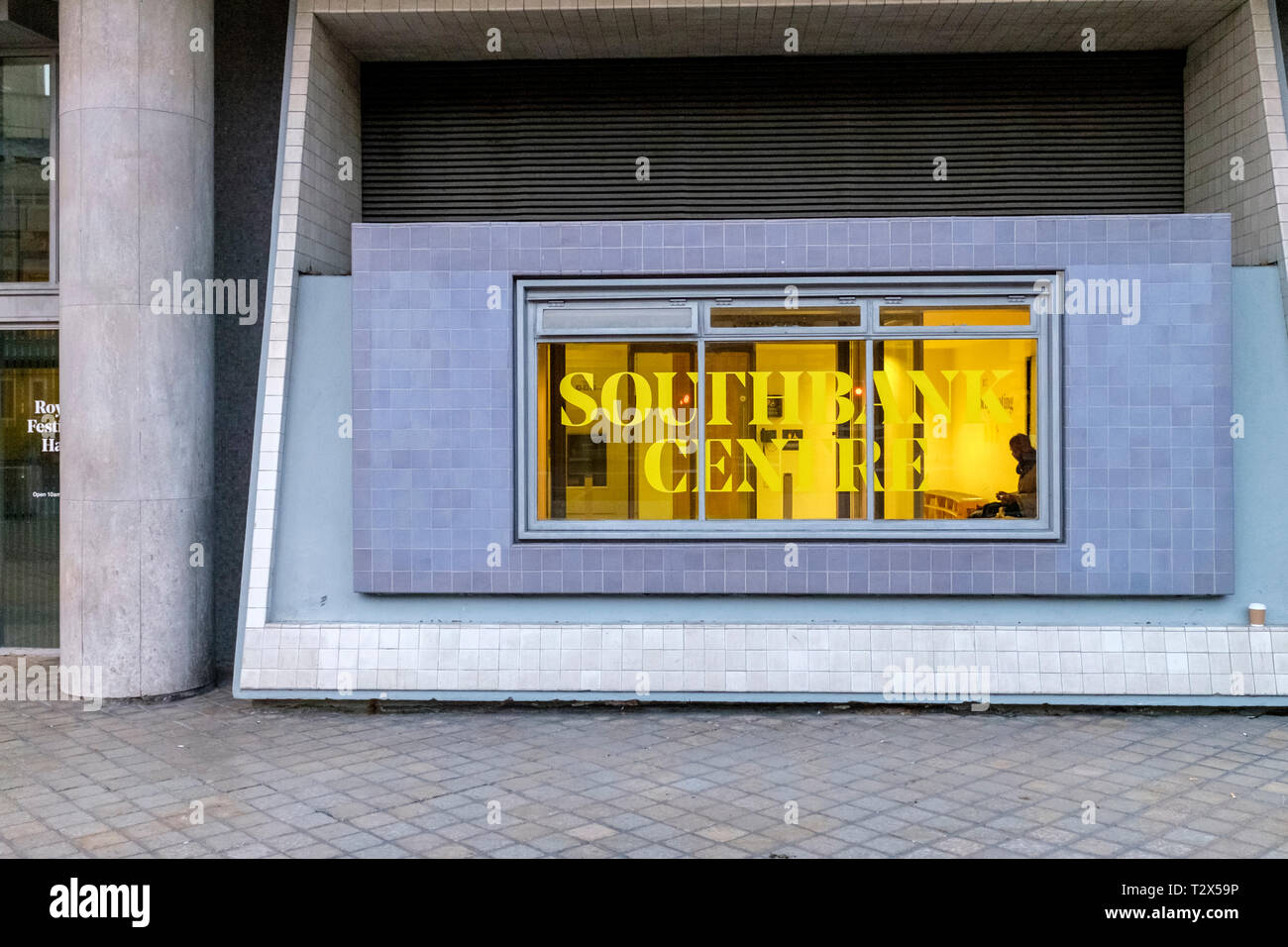 Looking through the window of London South Bank Centre Stock Photo - Alamy