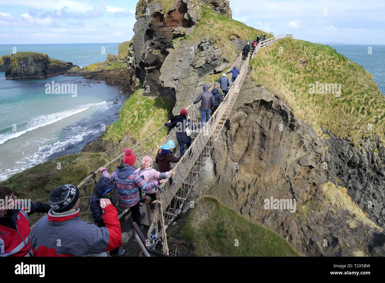 Carrick-a-Rede rope bridge Stock Photo - Alamy