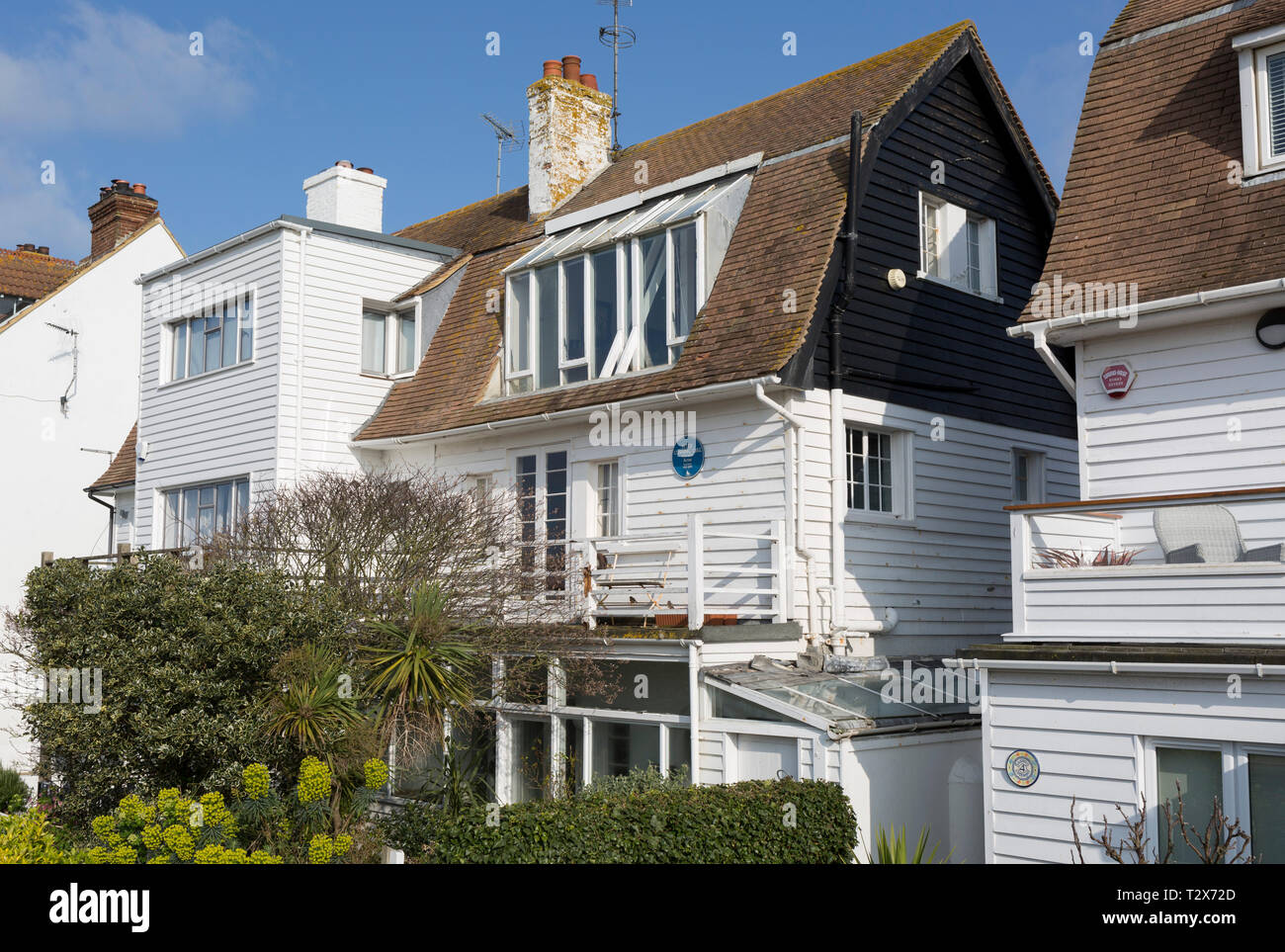 The exterior of the actor Peter Cushing's former beach-front house, on 31st March 2019, in ...