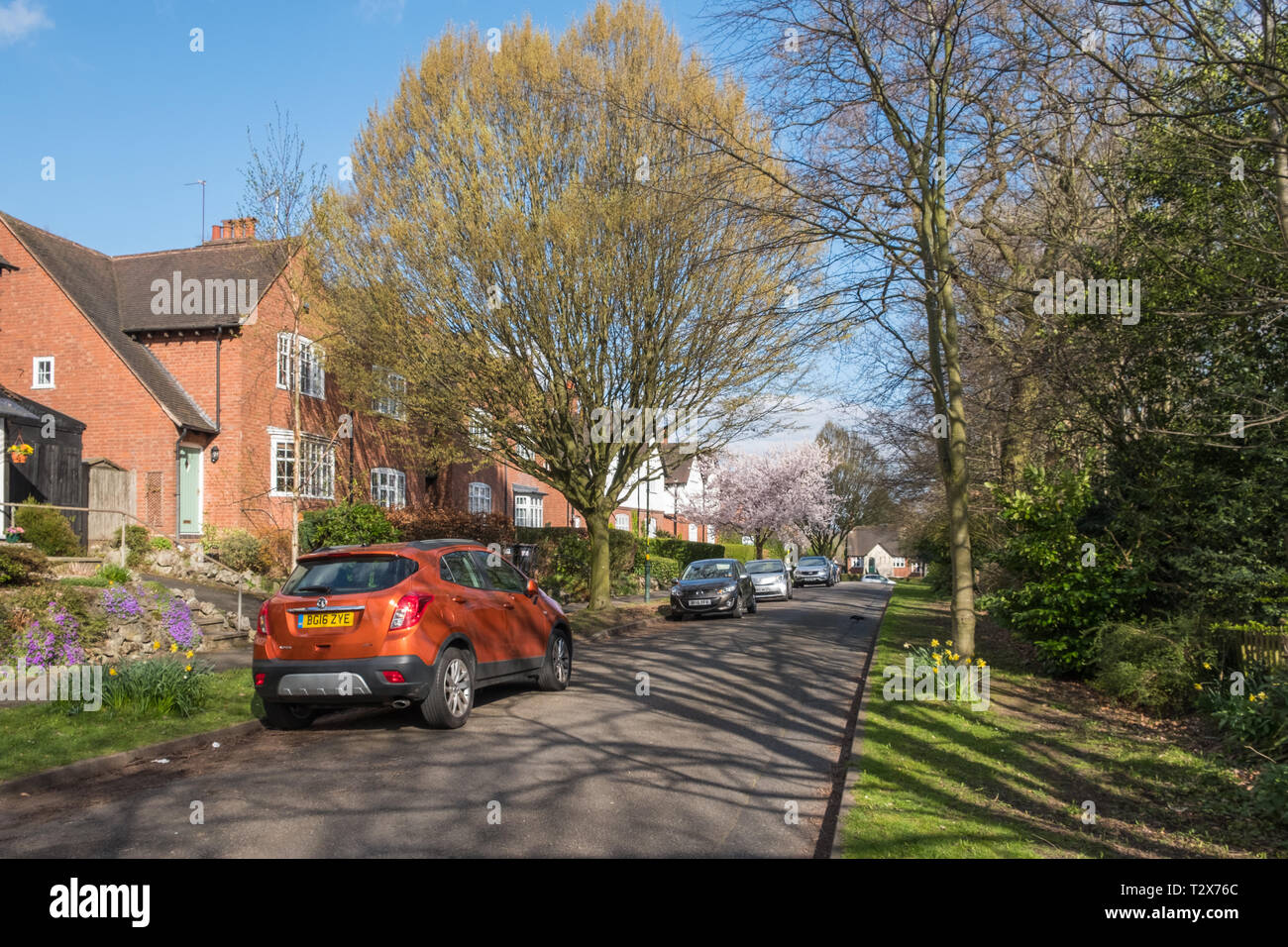 Houses on Park Edge on the Moor Pool Estate in Harborne, Birmingham ...