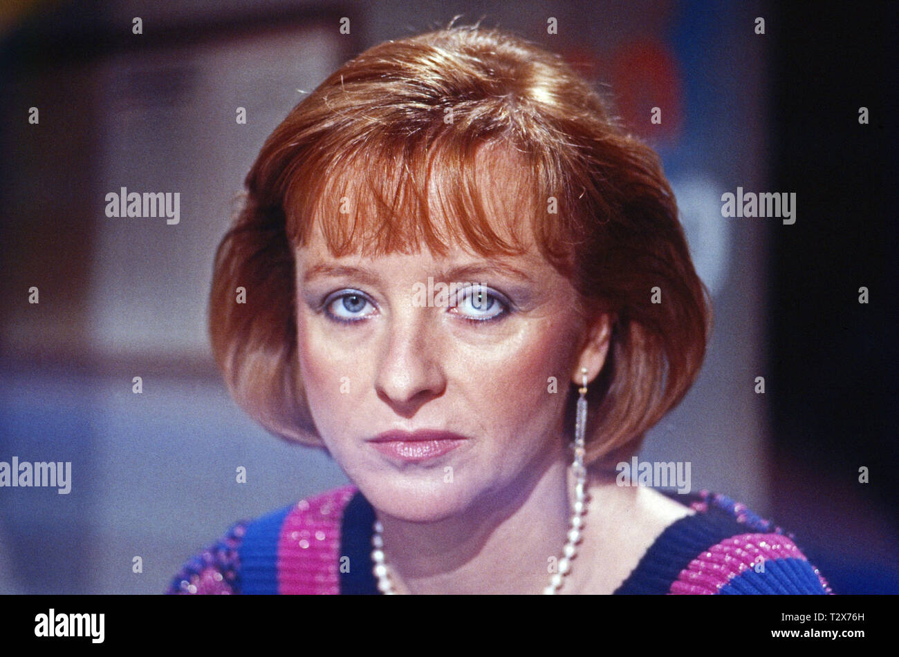 Karin Emde, deutsche Moderatorin, Deutschland ca. 1991 Stock Photo - Alamy