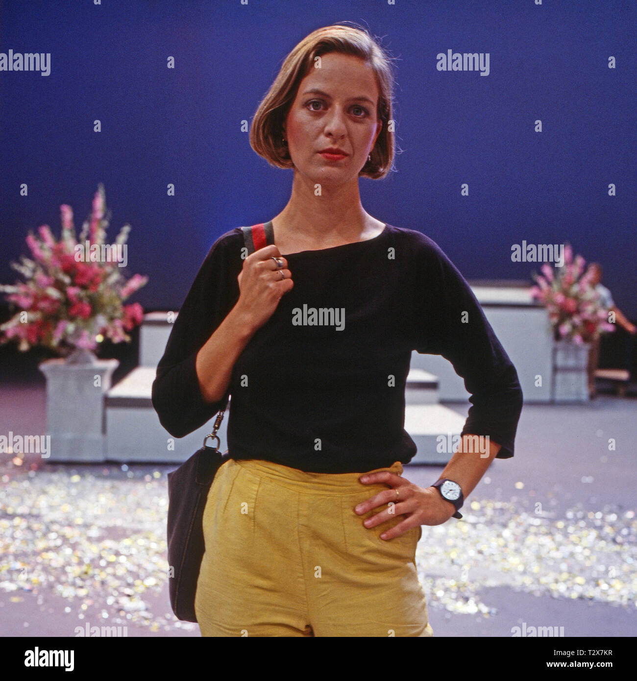 Deutschland germany frau woman schauspielerin actress portrait portrat 1980er 1980s hi-res stock ...