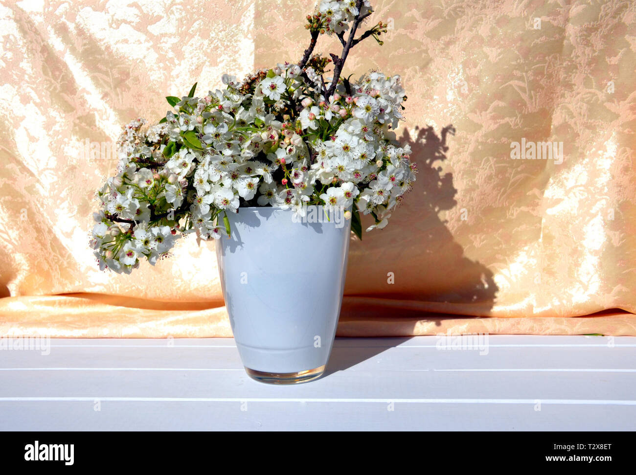 Bodegon with wild flowers in a bowl, giving it a warm touch by putting ...