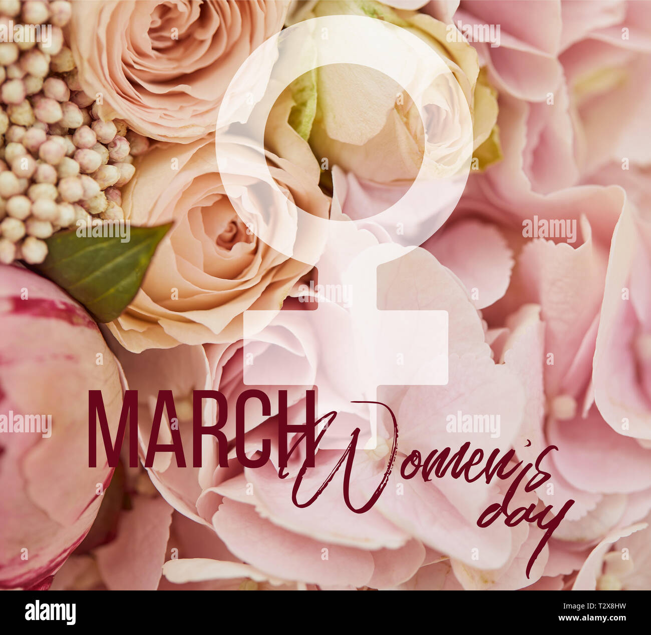 Female gender sign flowers hi-res stock photography and images - Alamy