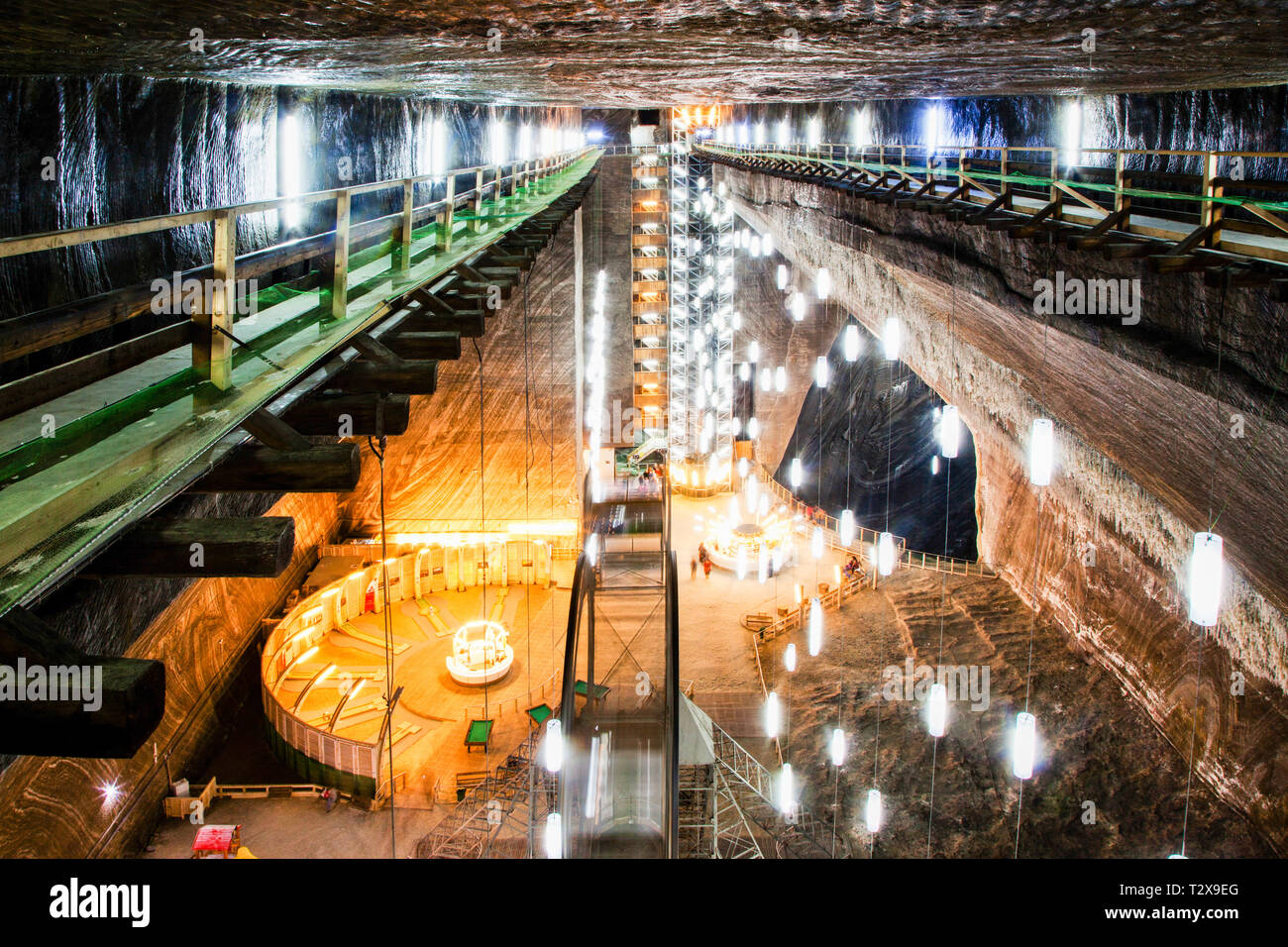 underground theme park in salt mine Salina Turda Stock Photo - Alamy