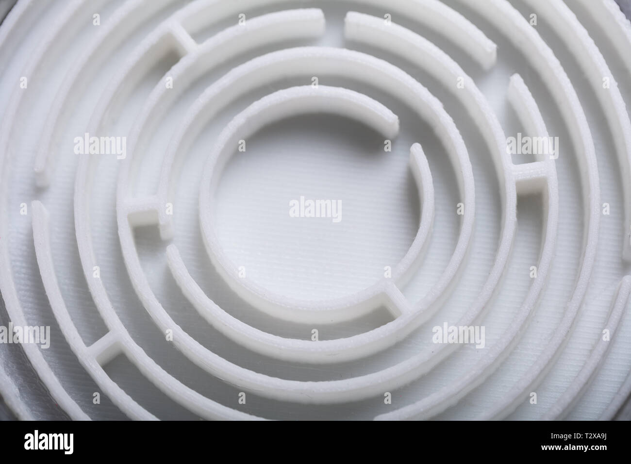 An Elevated View Of Abstract White Labyrinth Stock Photo - Alamy