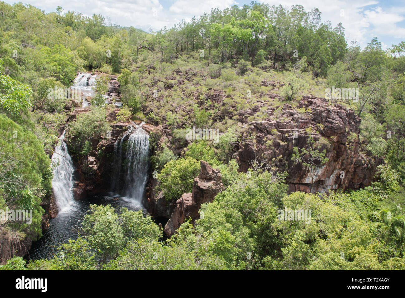 Stunning Florence Falls with cascading plunge segmented waterfalls at ...