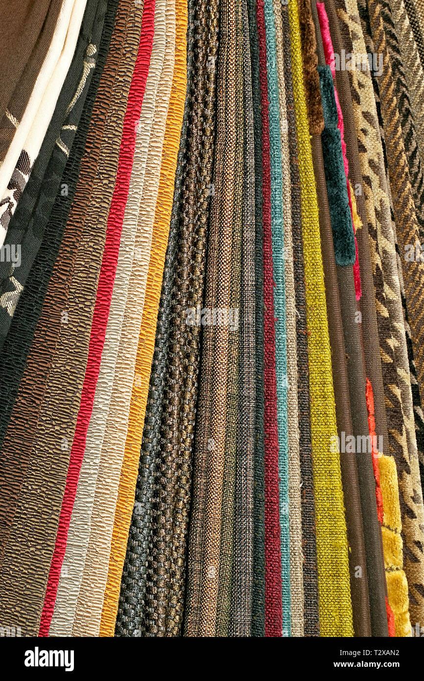 Color palette sample picker of texture fabrics Stock Photo - Alamy