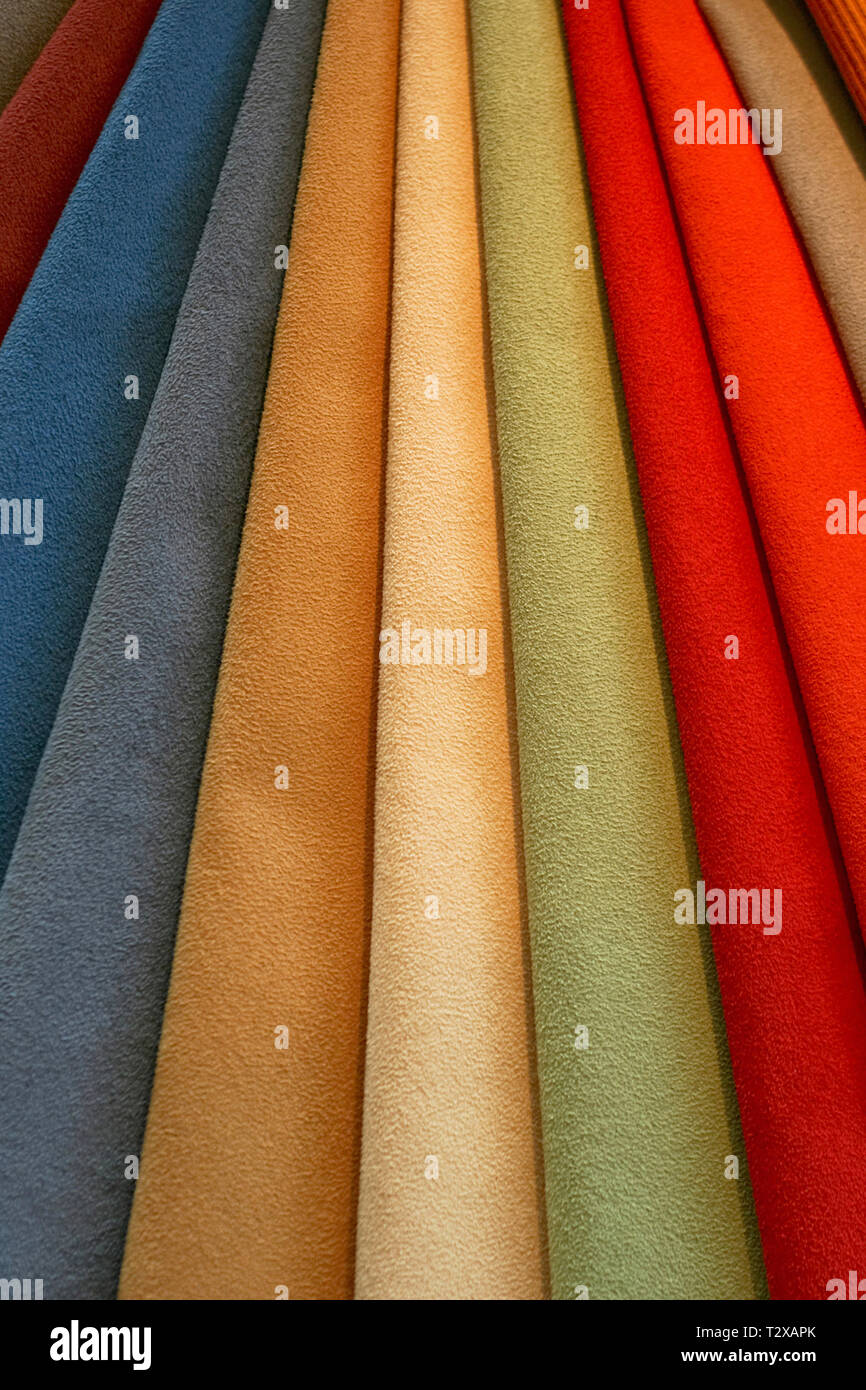 Color palette sample picker of leather material Stock Photo - Alamy