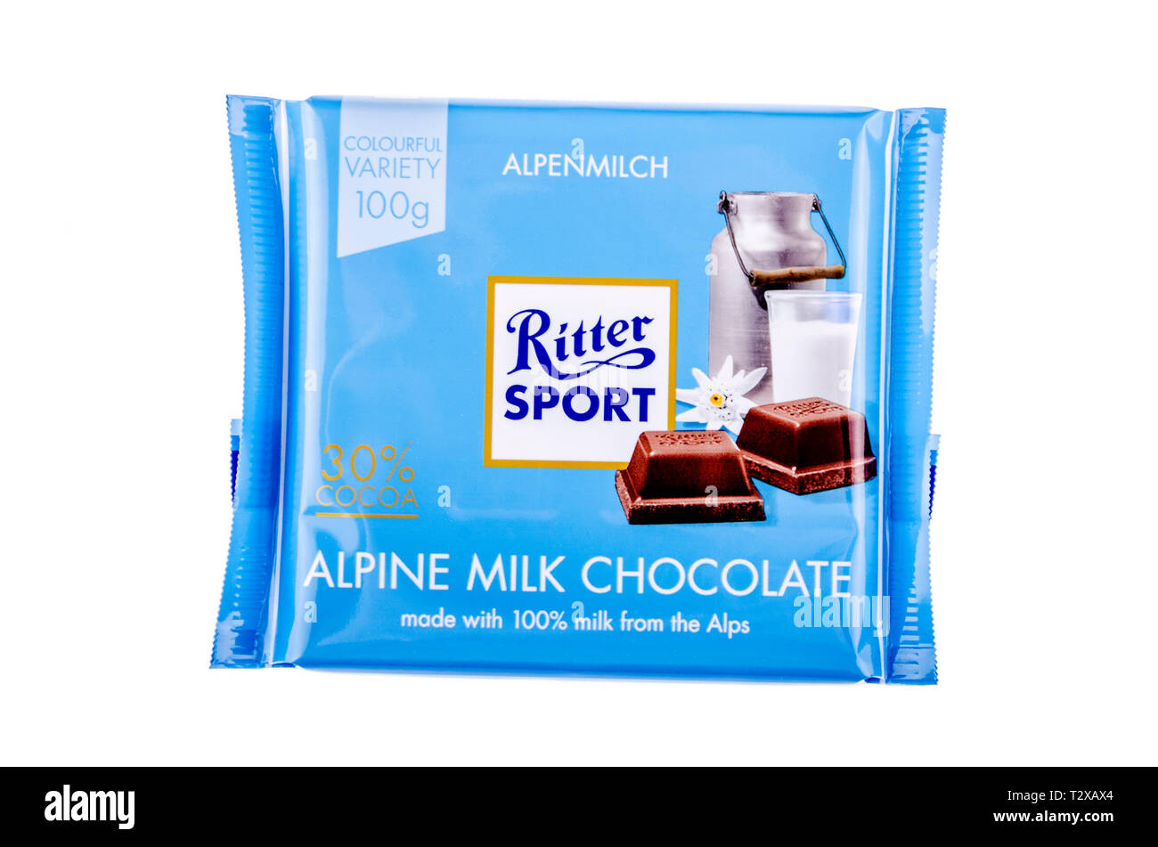 Variety of Ritter Sport chocolate bars Stock Photo - Alamy