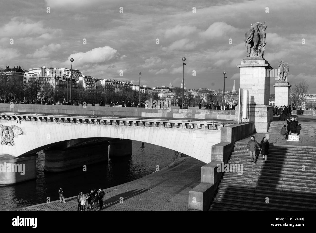 Pont d'Iéna (Jena Bridge) and the Seine river in Paris. France Stock ...