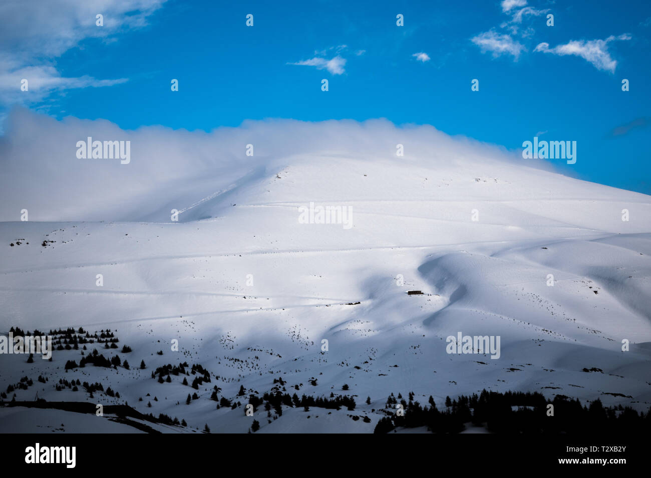 This is a capture for a landscape during winter in north Lebanon and ...