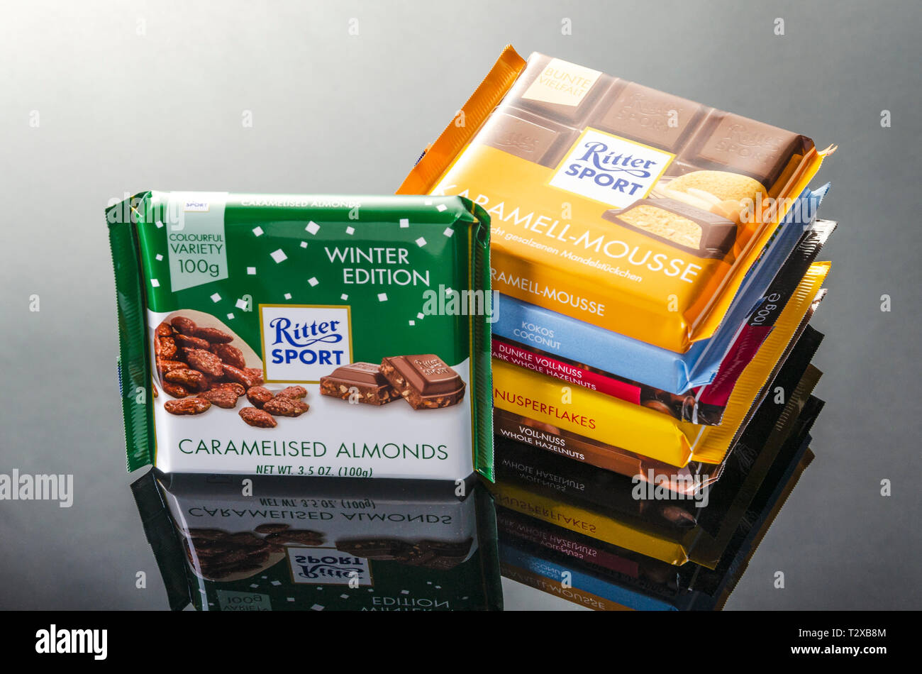 Ritter sport chocolate bars hi-res stock photography and images - Alamy