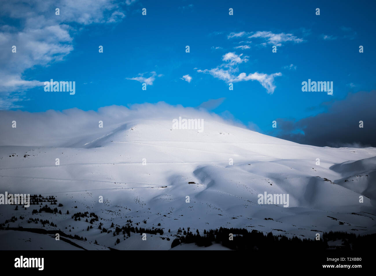 This is a capture for a landscape during winter in north Lebanon and ...