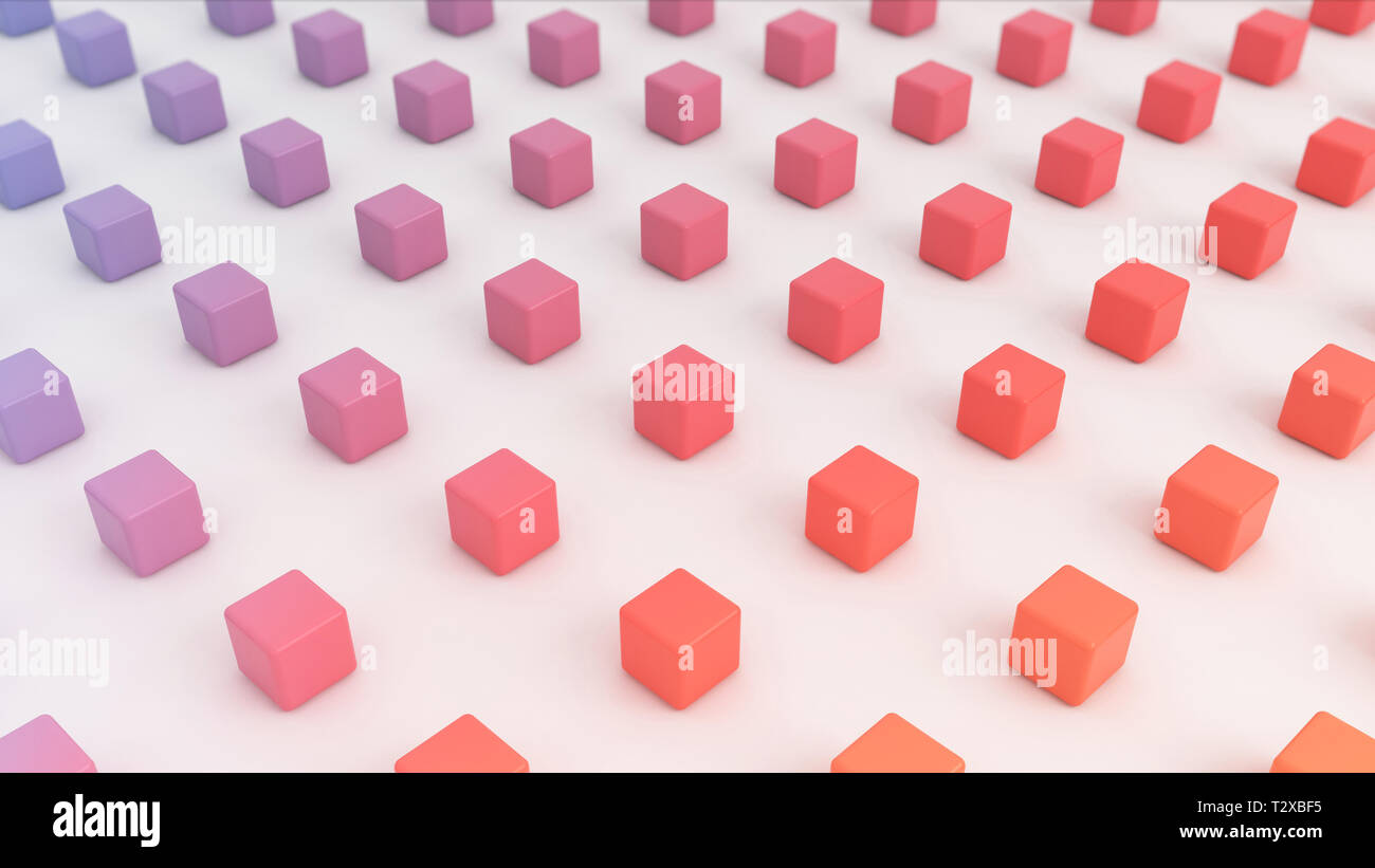 Small 3d multi color cubes abstract digita background Stock Photo - Alamy