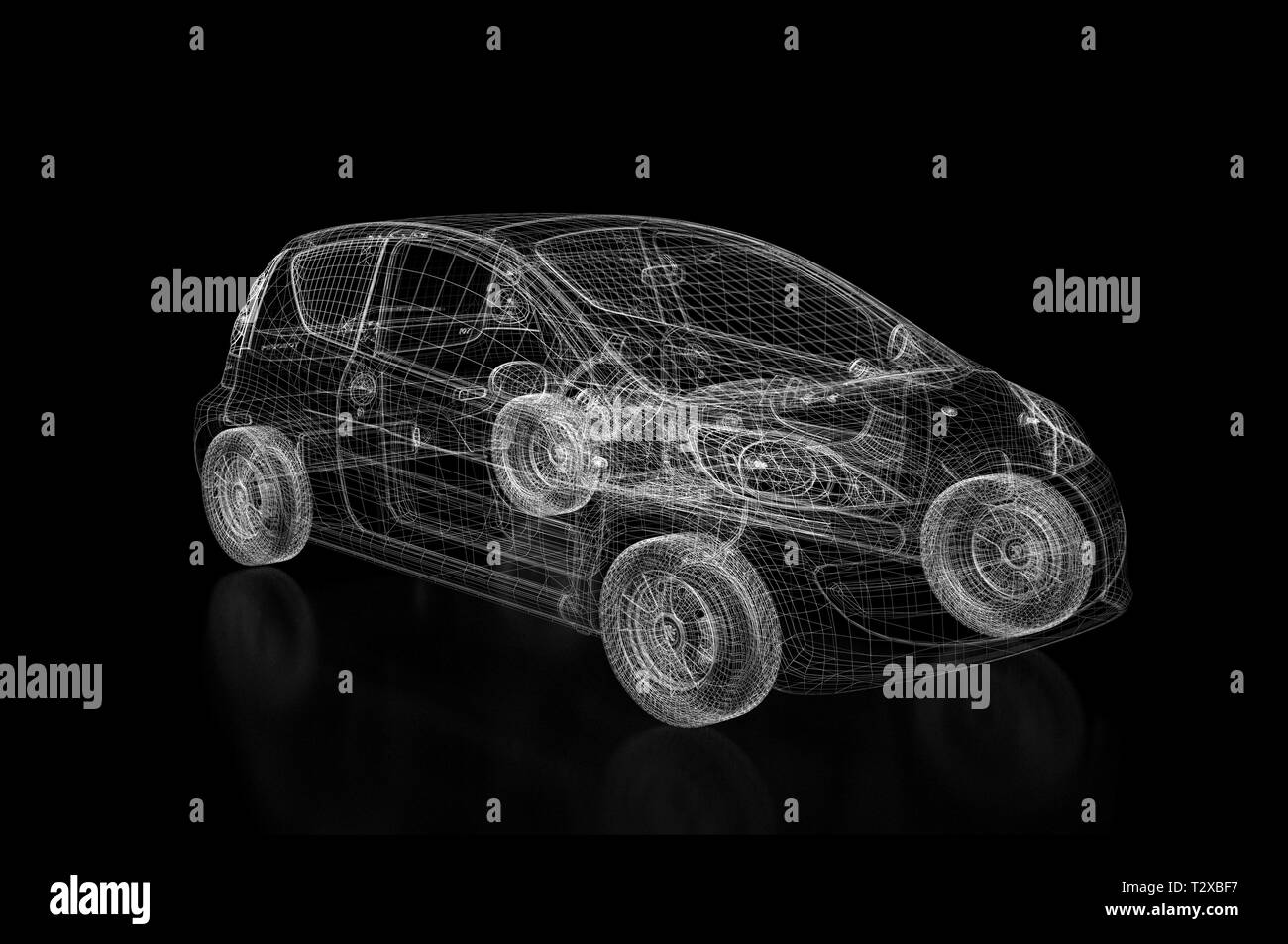 Eco car illustration Black and White Stock Photos & Images - Alamy