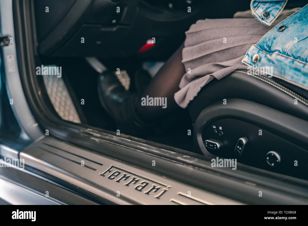 Ferrari girl hi-res stock photography and images - Alamy