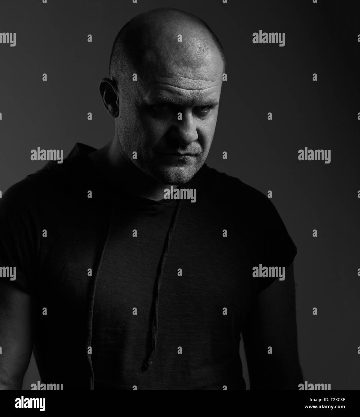 Gangster sinister Black and White Stock Photos & Images - Alamy