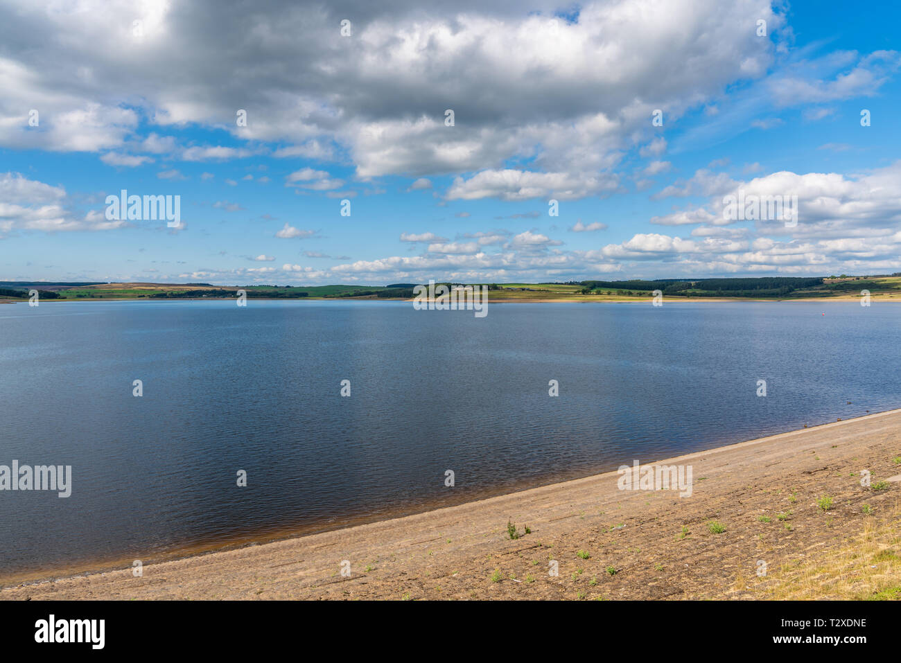 The dam of the Derwent Reservoir, County Durham, England, UK Stock ...
