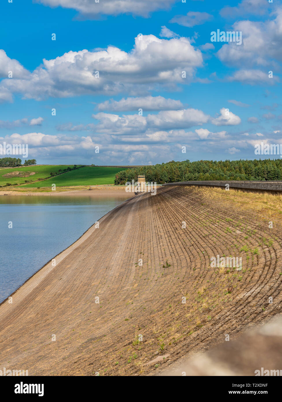 The dam of the Derwent Reservoir, County Durham, England, UK Stock ...