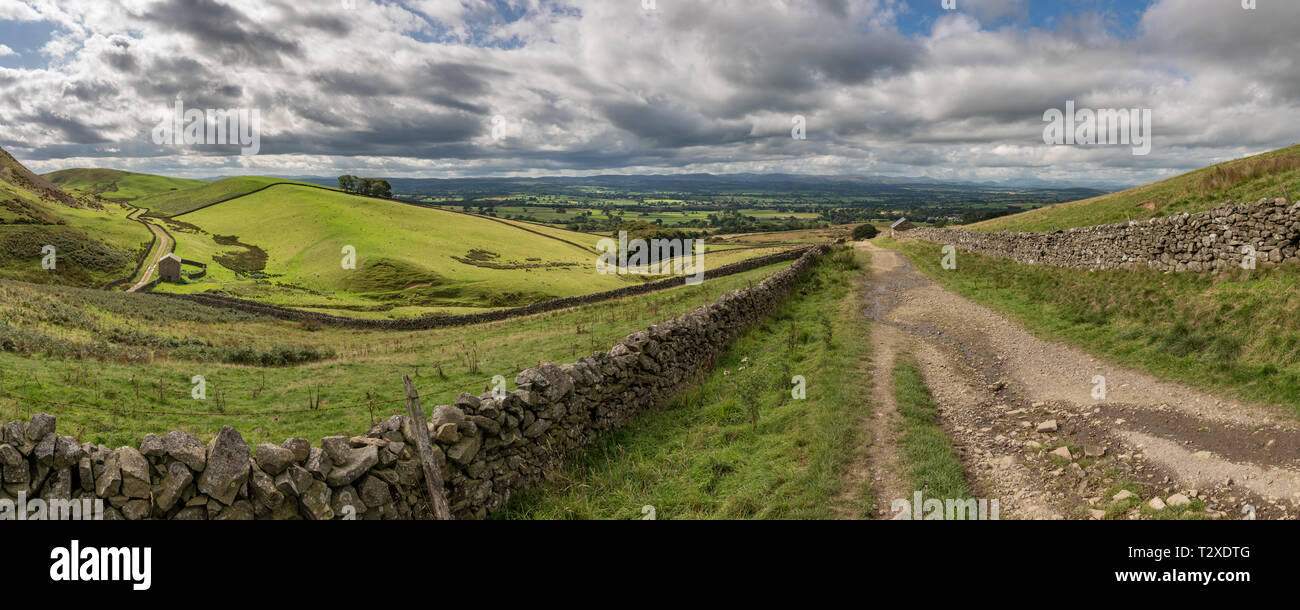 North Pennines landscape on the way between Dufton and High Cup Nick in ...