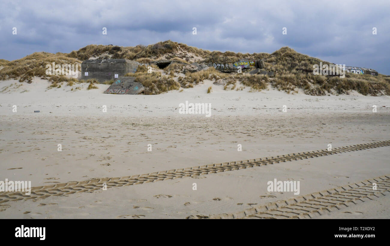 View of the sand beach, Berck, Hauts de France, France Stock Photo - Alamy