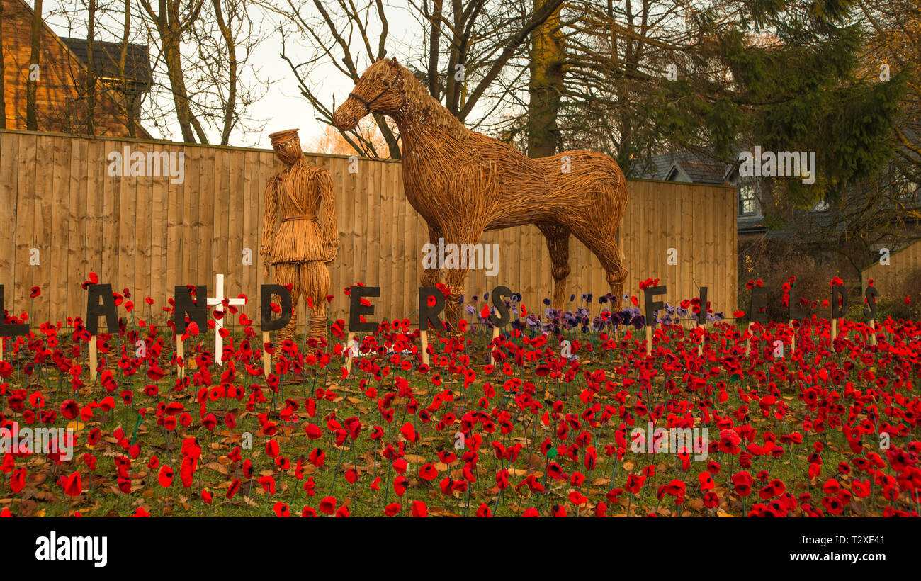 Centenary Remembrance day decorations, November 2018 Stock Photo - Alamy