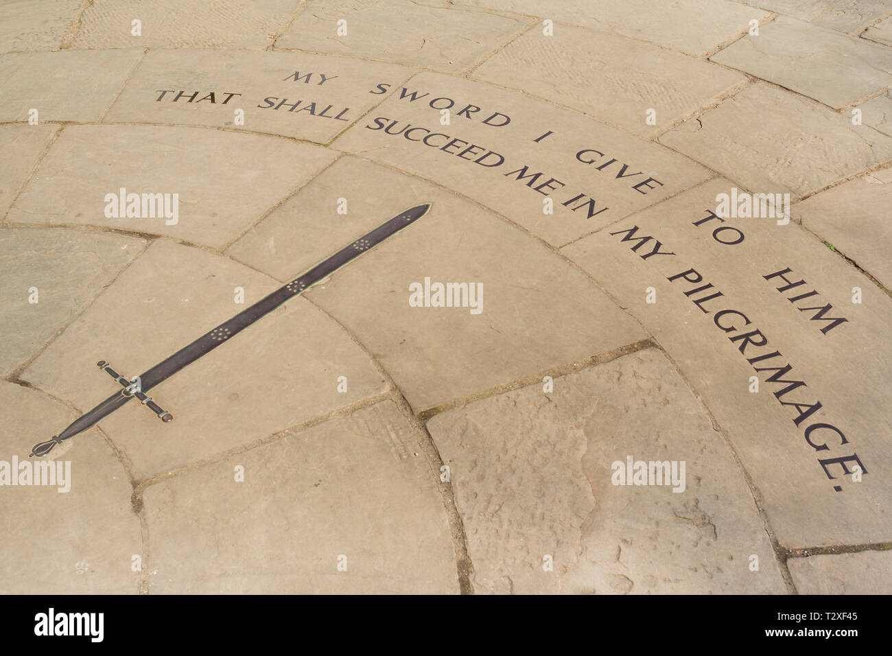 The Christ Church Memorial Gardens, inscription in the paving of the ...