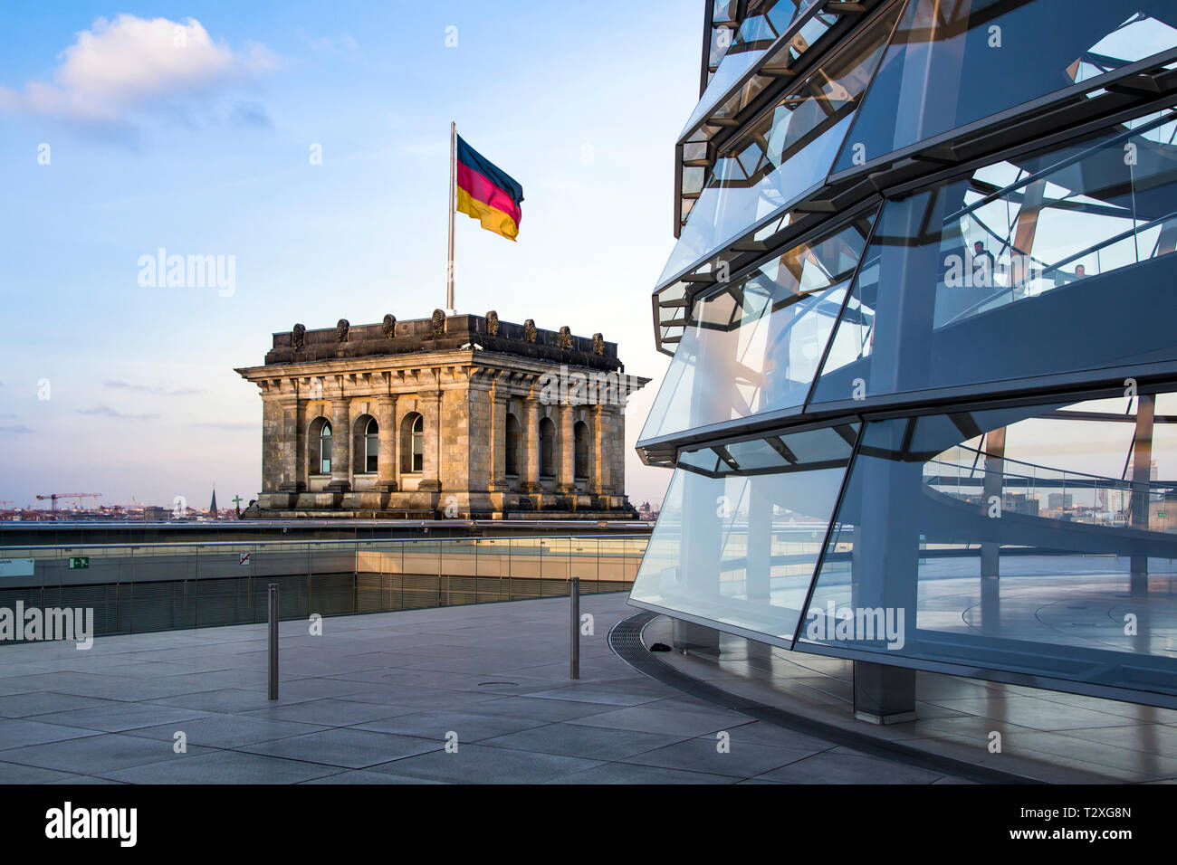 The roof terrace and dome of the Reichstag Building, Berlin, Germany Stock Photo - Alamy