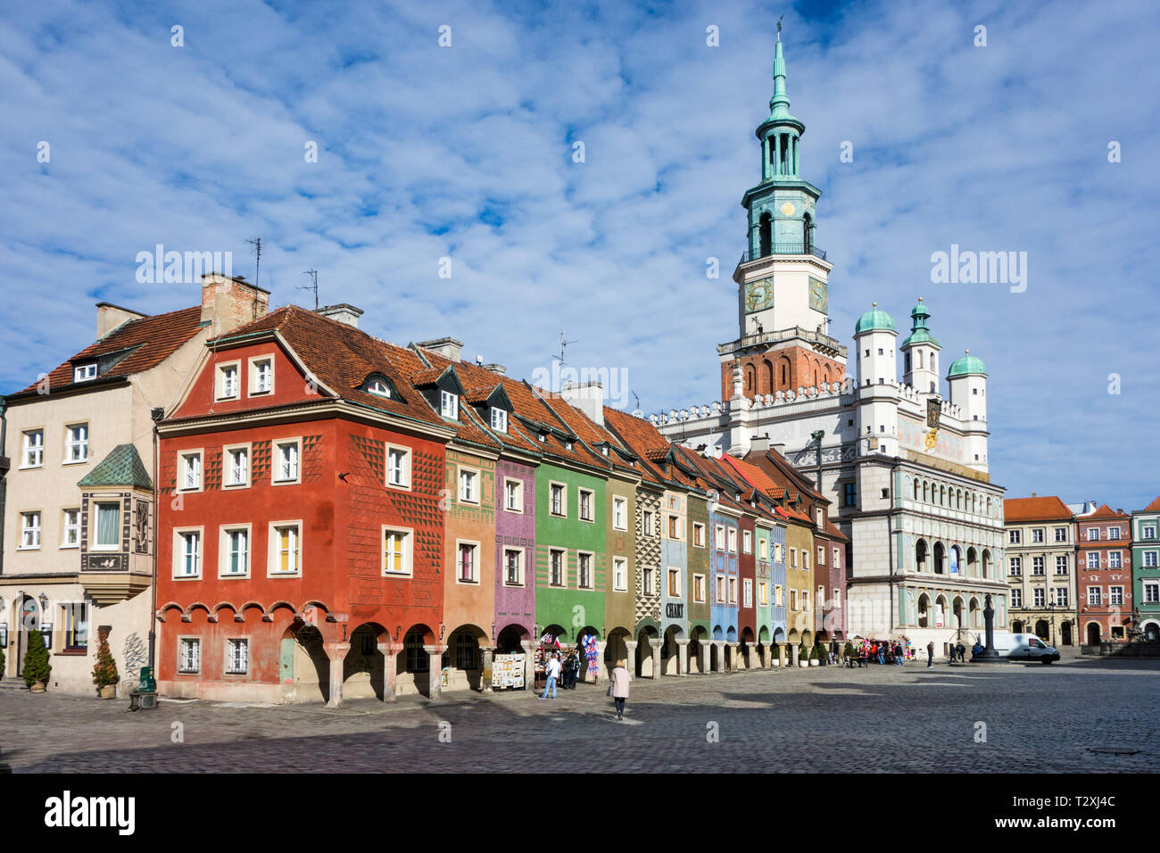 The old town square in the Polish city of Poznan Poland with its ...