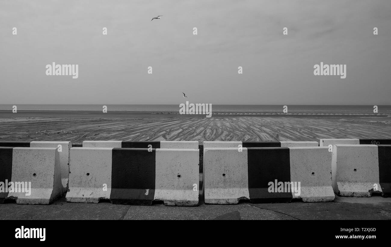View of the sand beach, Berck, Hauts de France, France Stock Photo - Alamy